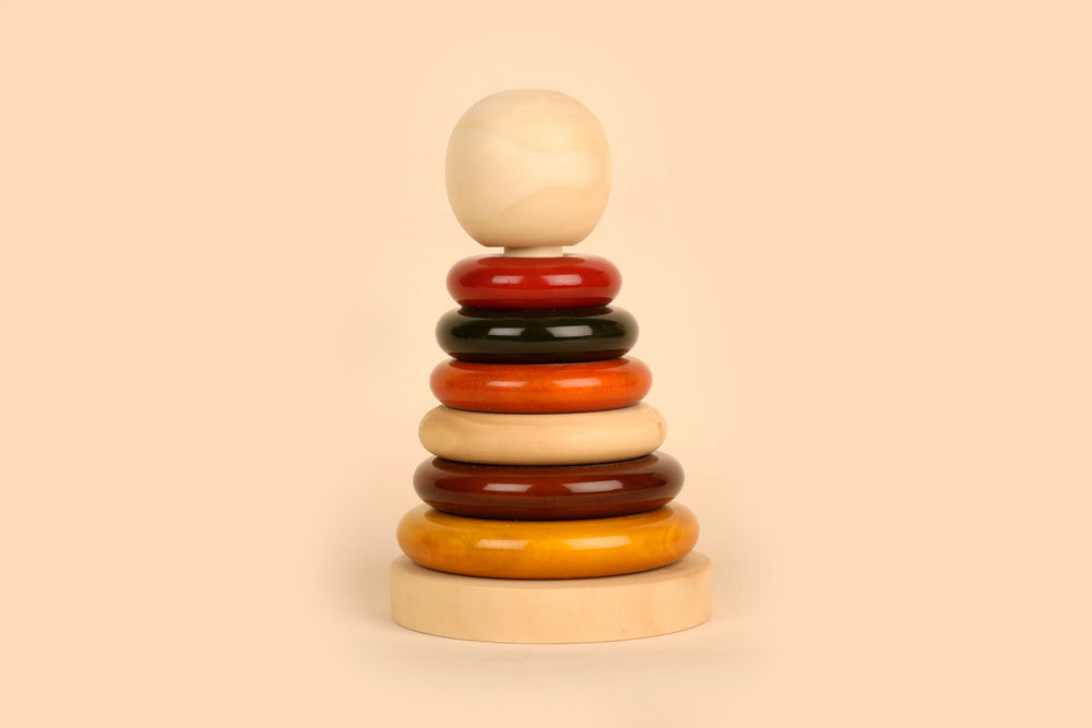 Wooden Ring Stacker | Handcrafted, Eco-Friendly Montessori Toy