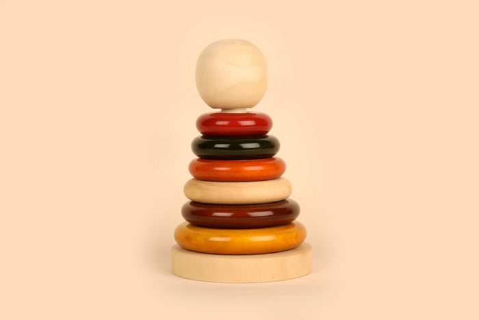Wooden Ring Stacker | Handcrafted, Eco-Friendly Montessori Toy